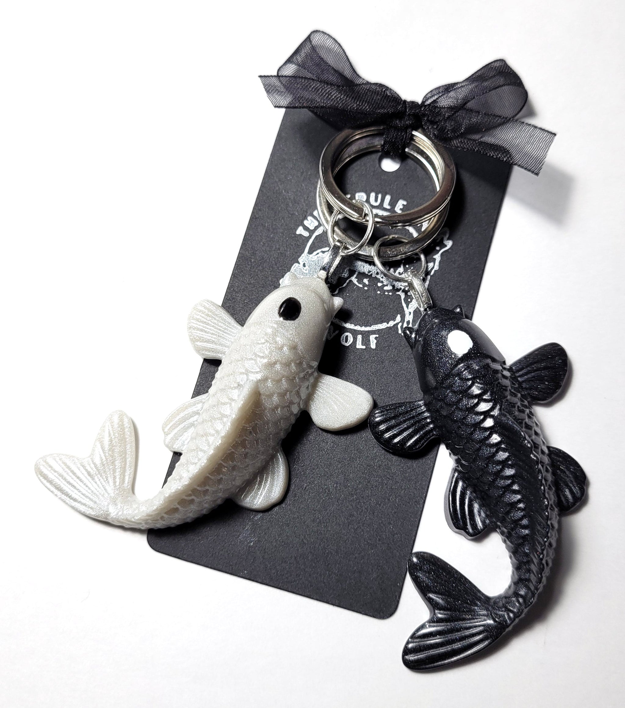 Yin & Yang Koi Fish Ornaments/Keyrings – The Cerulean Wolf