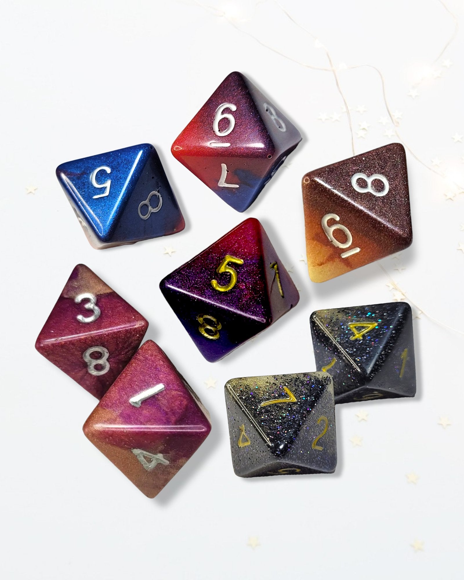 Customisable Single D8 Dice – The Cerulean Wolf